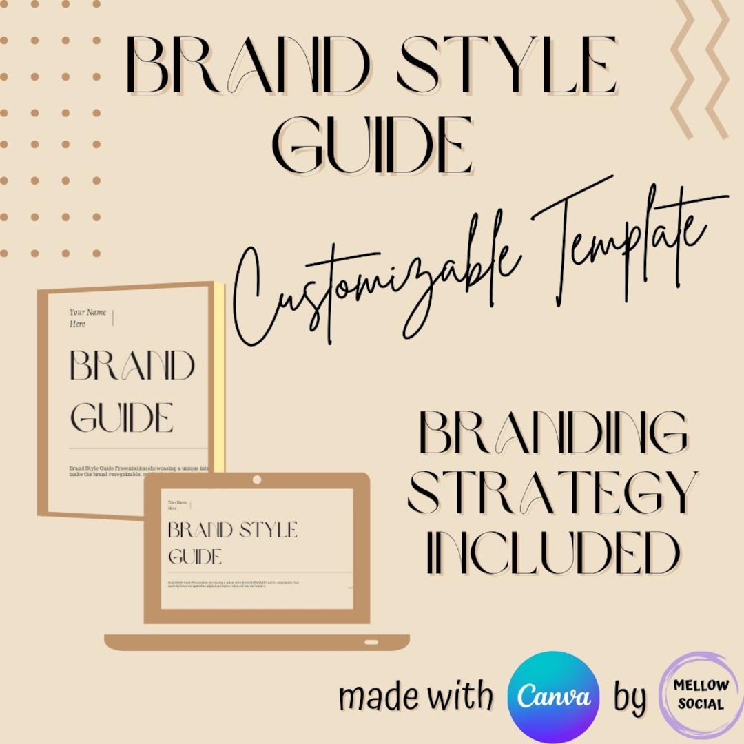 Brand Style Guide: Customizable Canva Template | Branding Strategy ...