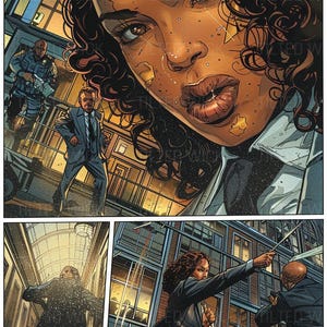 Noir & Neon Comic Book Page PNG Sublimation Bundle, Digital Art ...