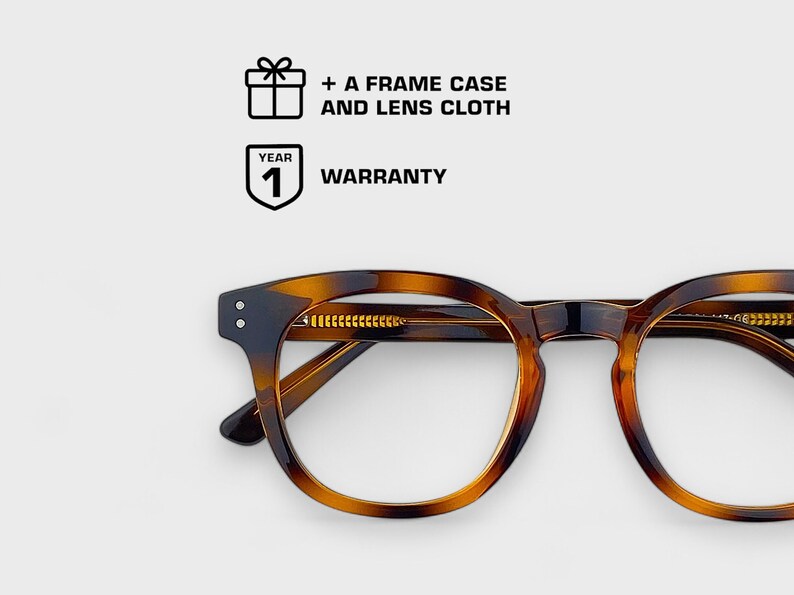 Classic Bold Glasses Rectangular Frame Unisex Hollywood Style Amber ...