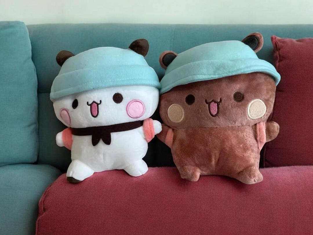 Bubu Dudu Plush Toy, Panda and Bear Stuffed Plushie Gift for Him & Her ...