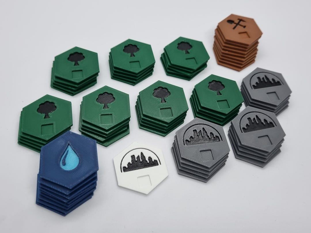 Terraforming Mars 3d Tiles With Slot for Player Cubes, 80 Pcs - Etsy