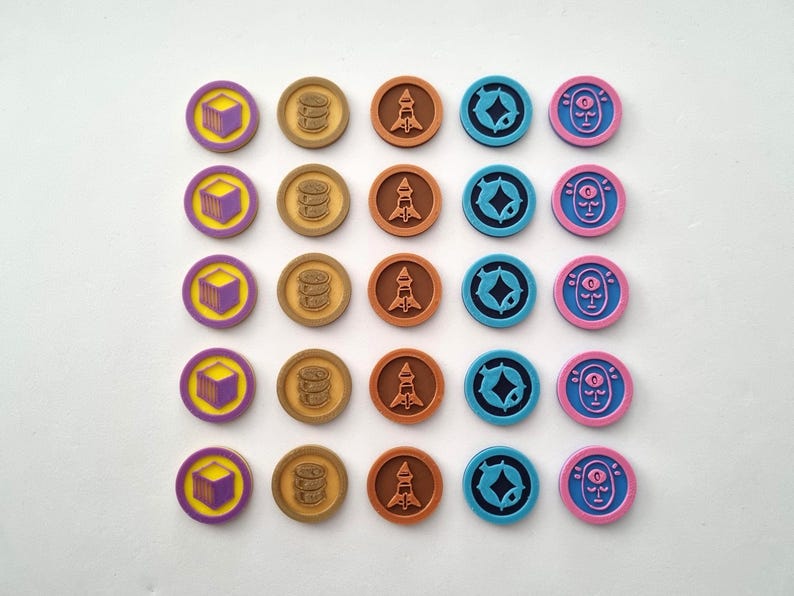 Arcs Resource Token Uprade Set, Double Sided, 25 Pcs - Etsy