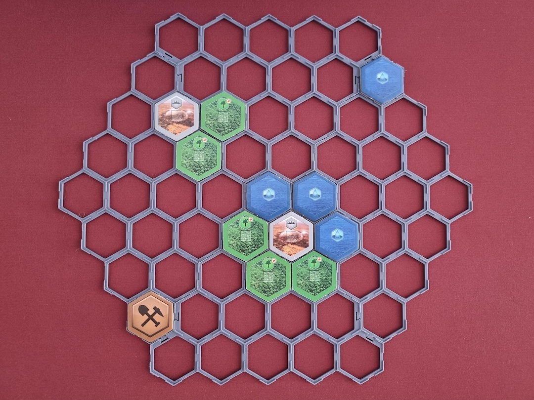 Terraforming Mars Overlay Hexagon Grid - Etsy