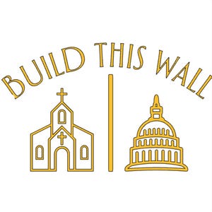 Build This Wall - Decal (separation of Church and State) - Etsy