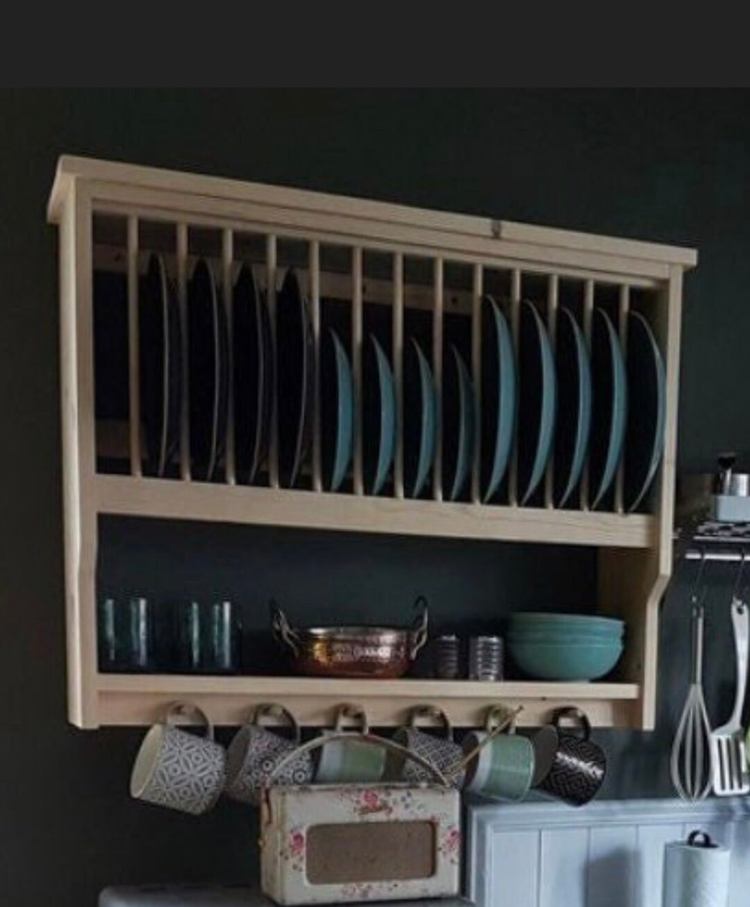 The Lower Kilburn Bespoke Plate Rack Natural Finish Deposit Option ...