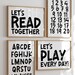 Modern Black and White Kids Wall Art Set | Educational Alphabet ...
