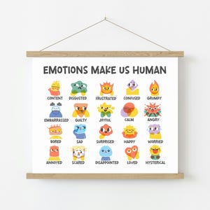 Kids Emotional Growth Art - Emotions Make Us Human - Educational Print ...