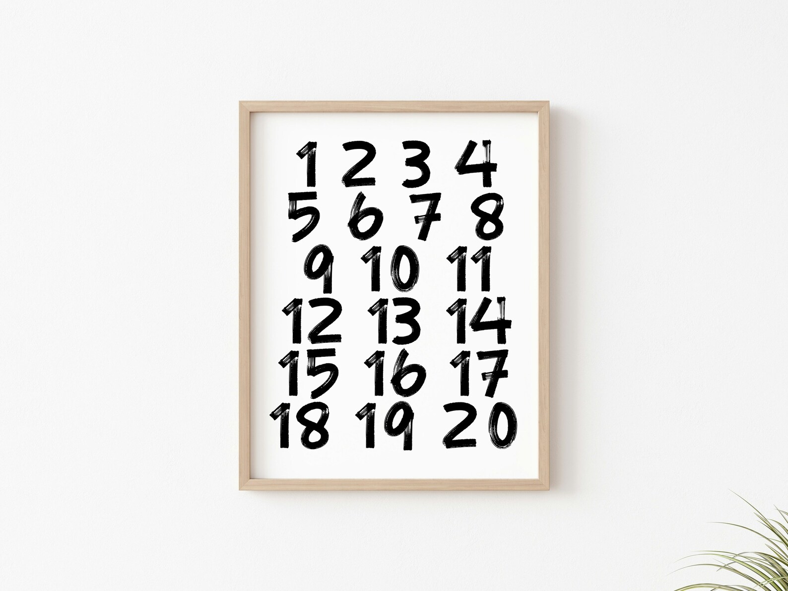 Black and White ABC & Numbers Wall Art Set, Monochrome, Alphabet Print ...