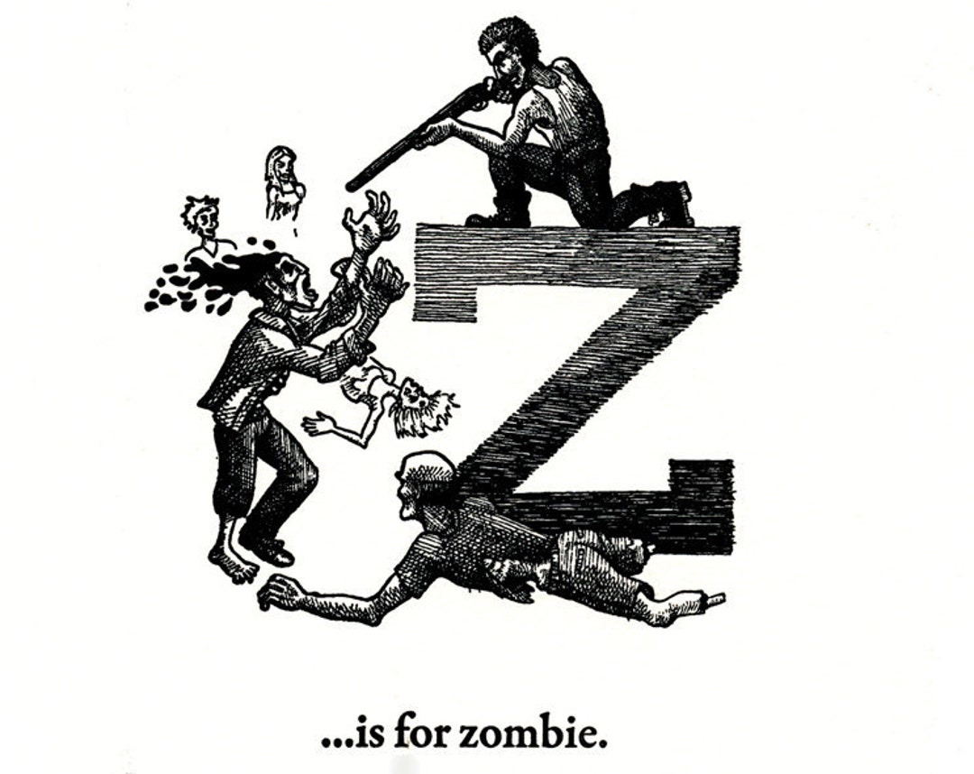 Z is for Zombie - Letterpress Print - Etsy