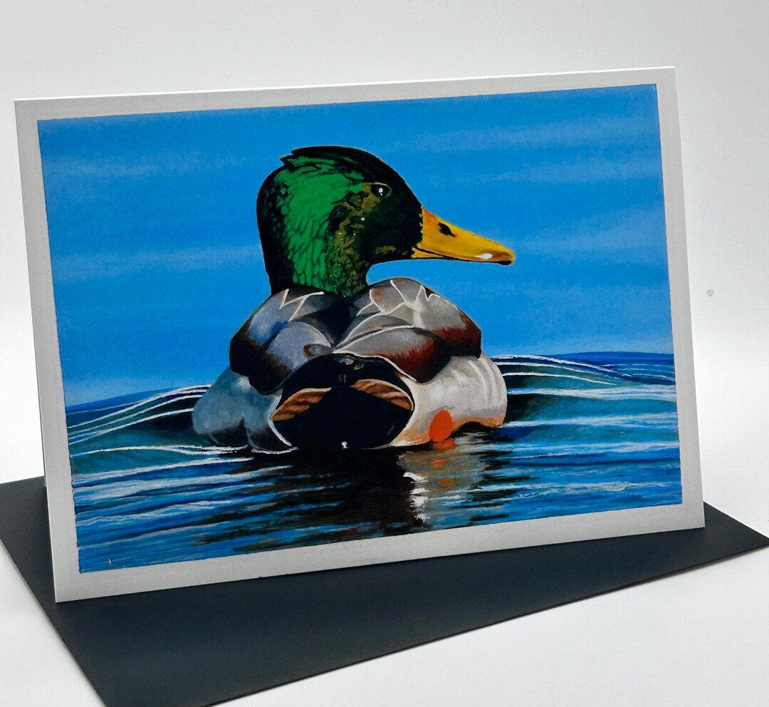 Mallard Duck Greeting Card: Wildlife Note Card, All Occasion - Etsy