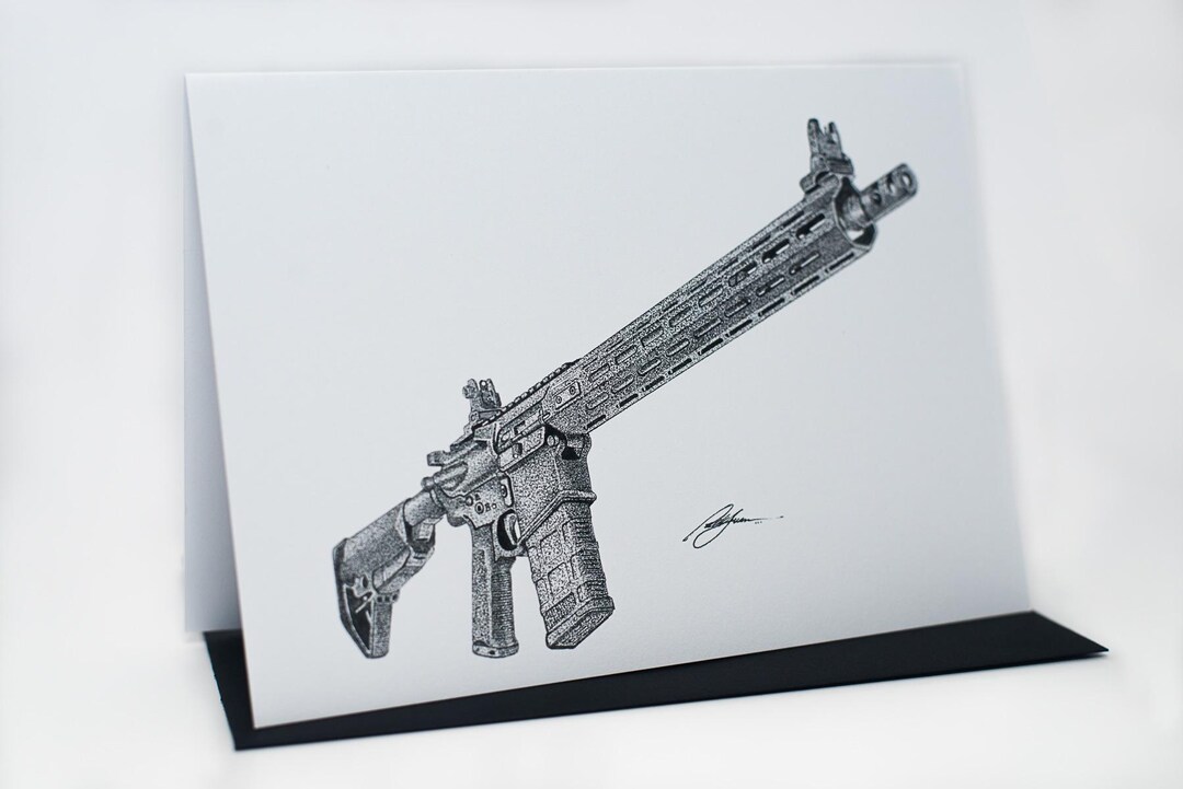AR15 Tactical Greeting Card With QR Code to Scan for Tactical Sounds ...