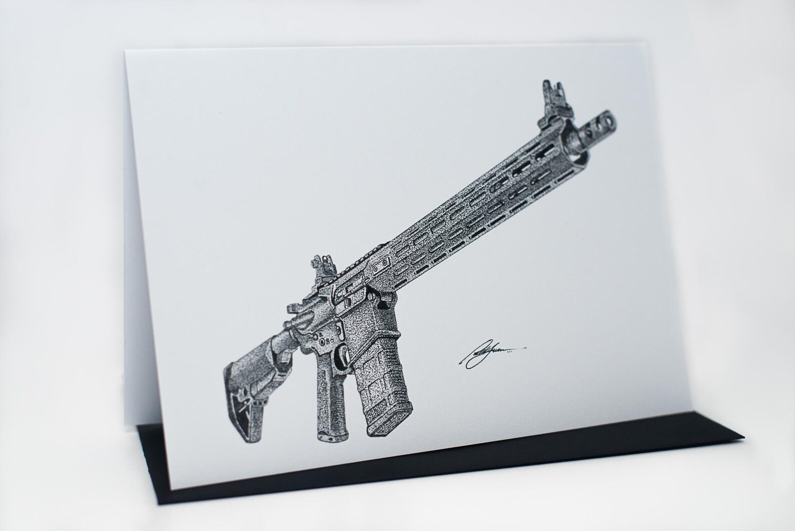 AR15 Tactical Greeting Card With QR Code to Scan for Tactical Sounds ...