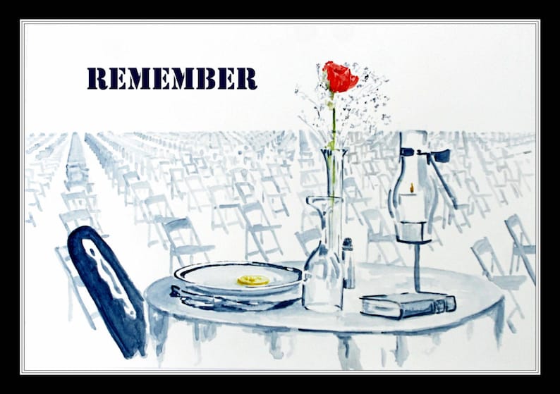 Memorial Day - Fallen Missing Soldier Table Ceremony 8x10 Double Matted ...