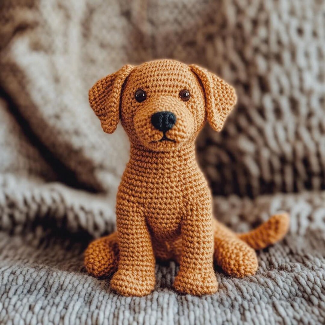 Amigurumi Crochet Wool of Red Labrador Retriever Dog - Etsy