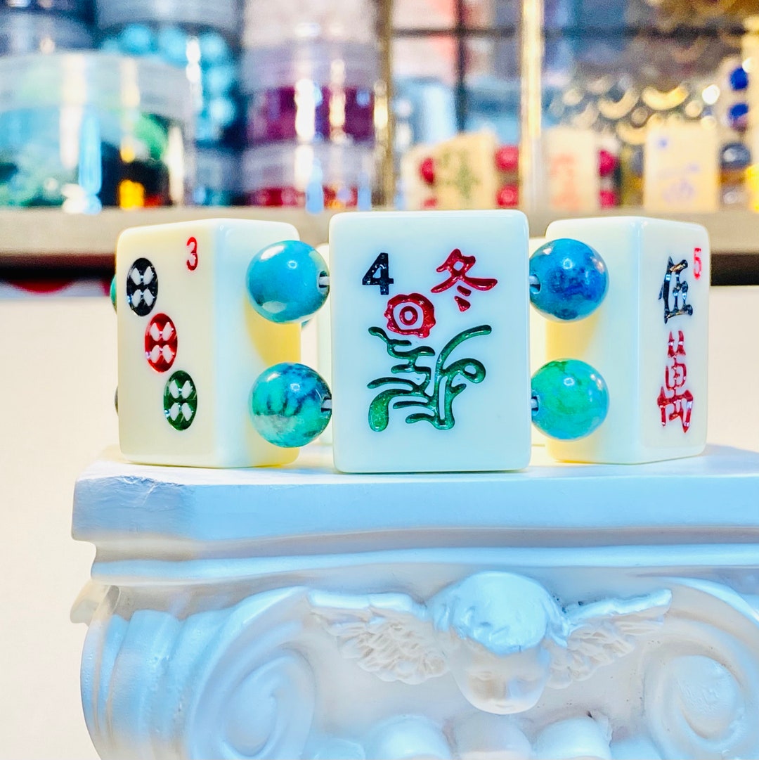 Mahjong Bracelet of Modern Creamy White New Resin Tiles, Features #4 ...