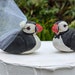 New Puffin Wedding Cake Topper: Handcarved Wooden Bride and Groom for a ...