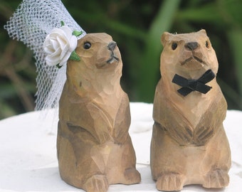 Cockatiel Cake Topper Handcarved Wooden Bride and Groom - Etsy