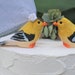 Goldfinch Wedding Cake Topper: Carved Wood Bird Figurine With Custom ...