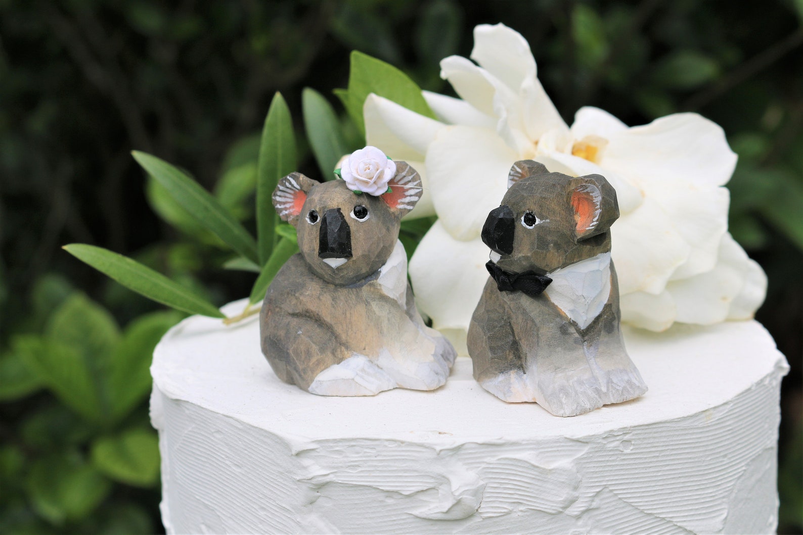 Koala Bear Wedding Cake Topper for Australian Wedding: Handcarved ...