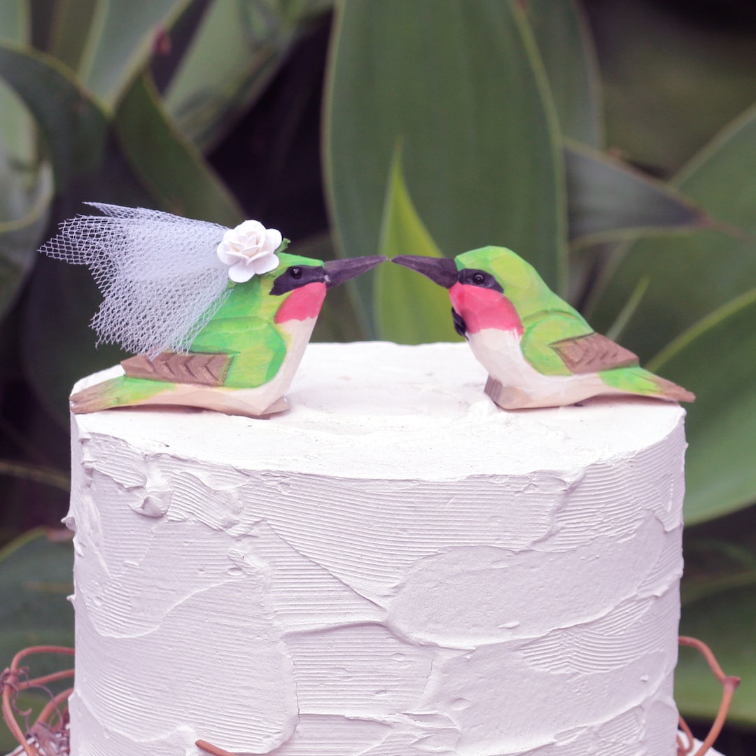 Hummingbird Wedding Cake Topper: Bride & Groom Love Bird Cake Topper - Etsy