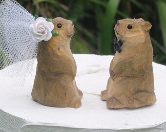 Cockatiel Cake Topper Handcarved Wooden Bride and Groom - Etsy