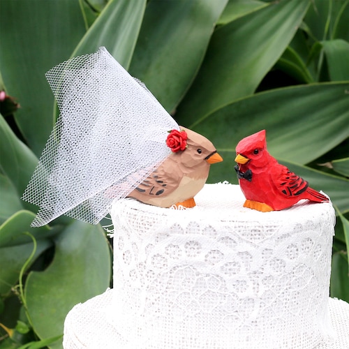 Dove and Pigeon Wedding Cake Topper: Handcarved Wooden Bride - Etsy
