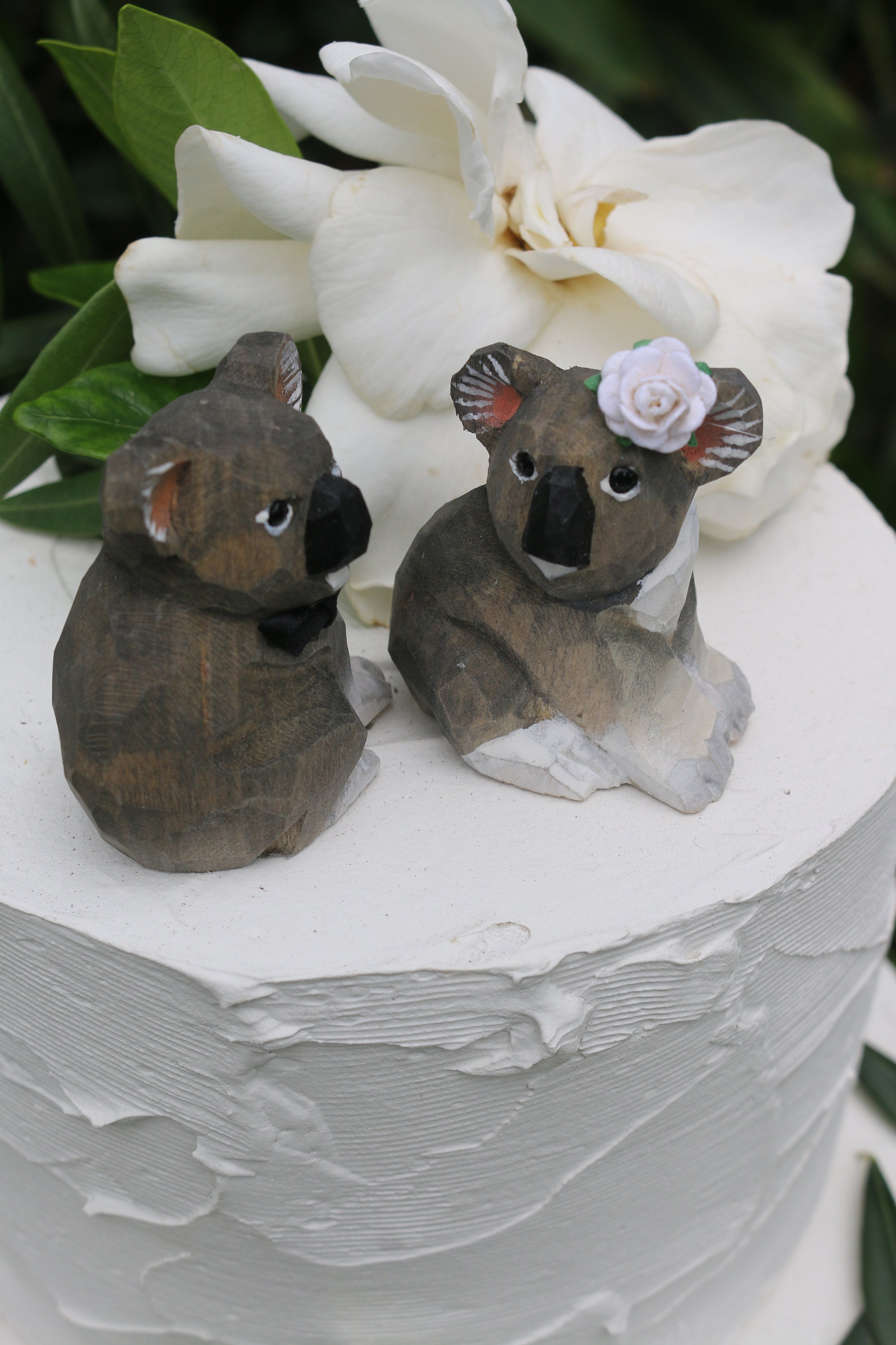 Koala Bear Wedding Cake Topper for Australian Wedding: Handcarved ...