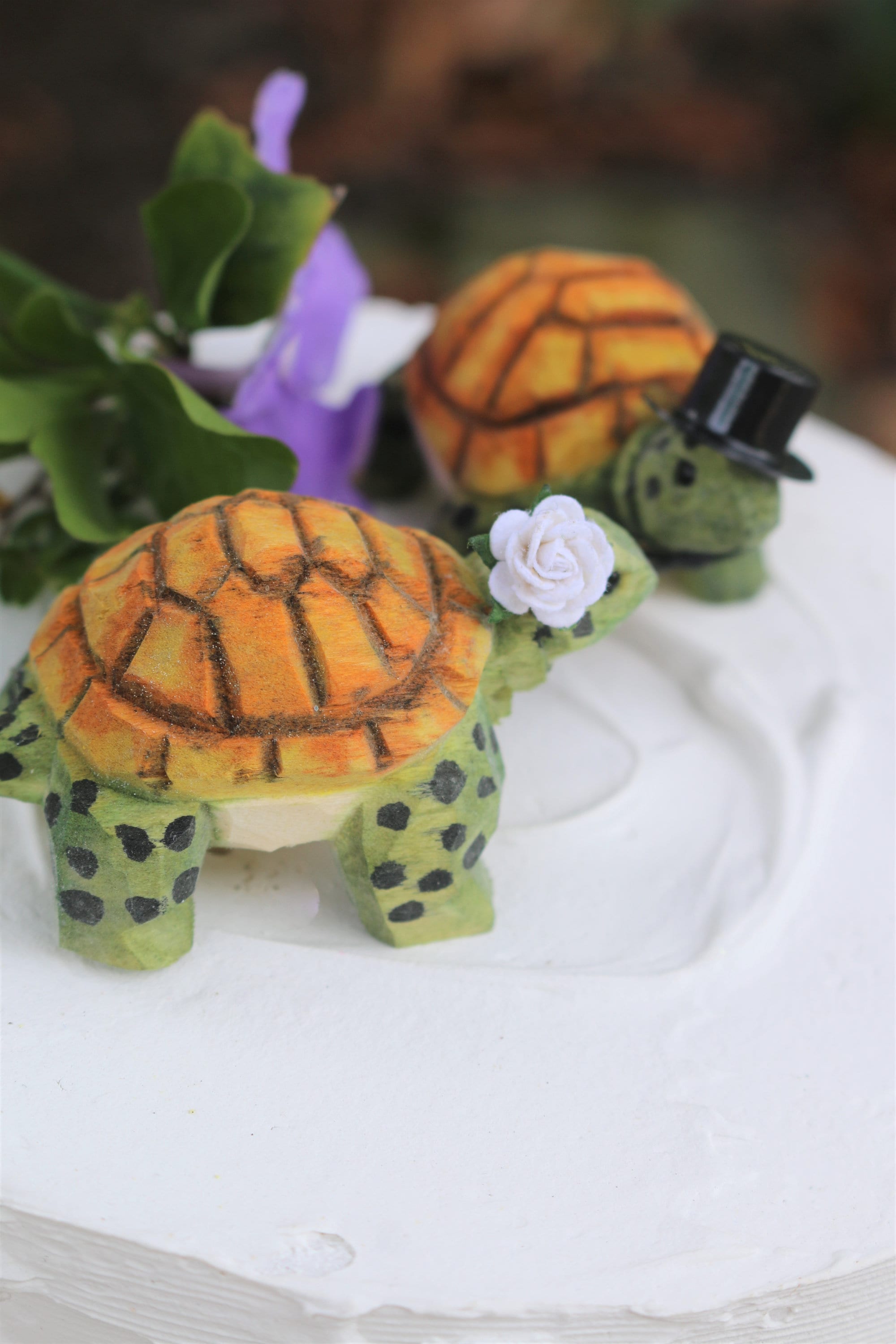 Tortoise Wedding Cake Topper for Outdoor Wedding Customized | Etsy