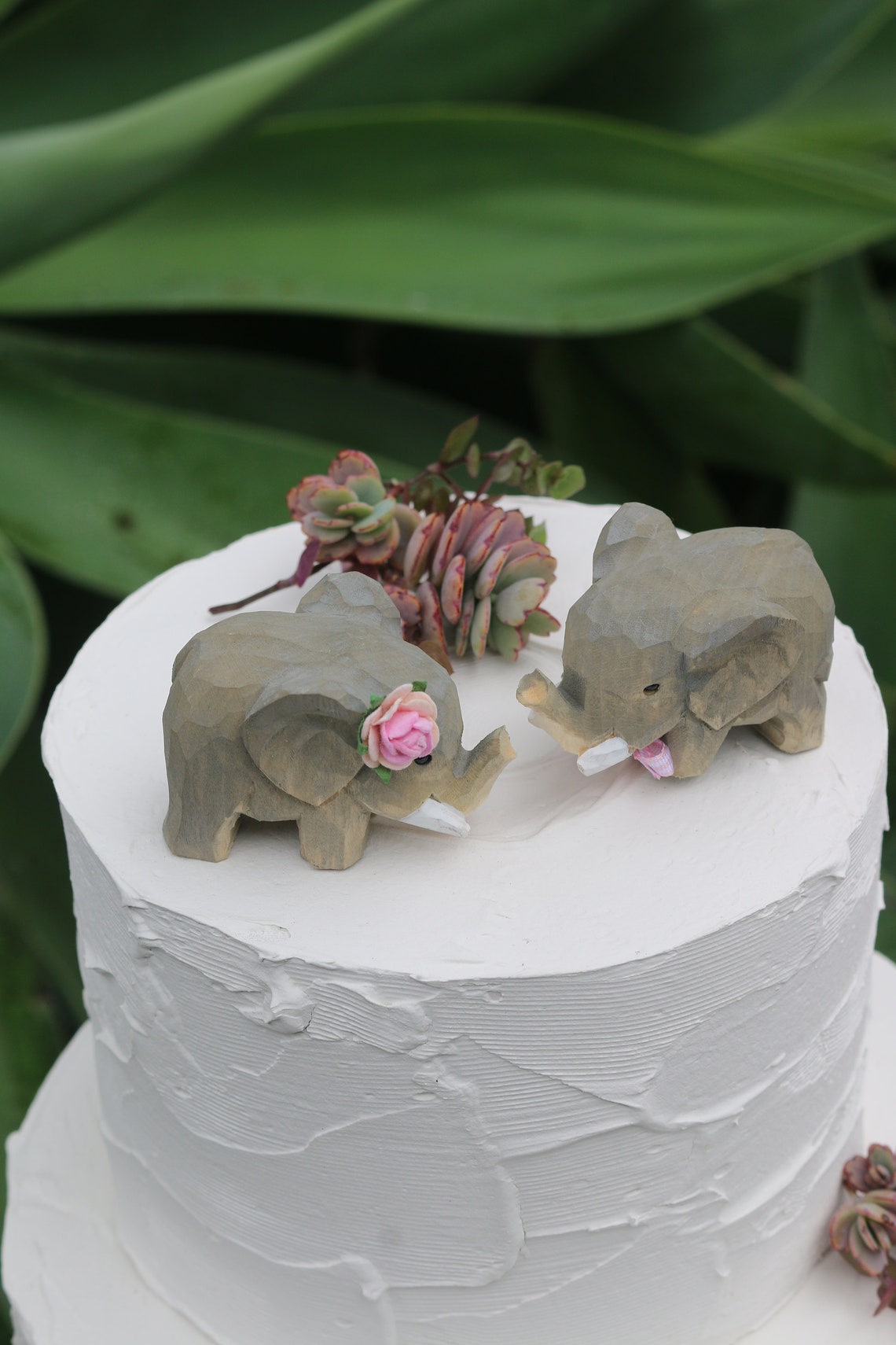 Elephant Cake Topper Bride and Groom for Zoo or Animal Lover | Etsy