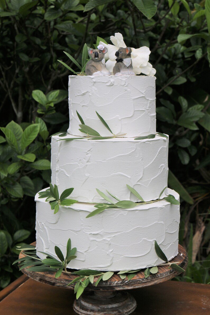 Koala Bear Wedding Cake Topper for Australian Wedding: Handcarved ...