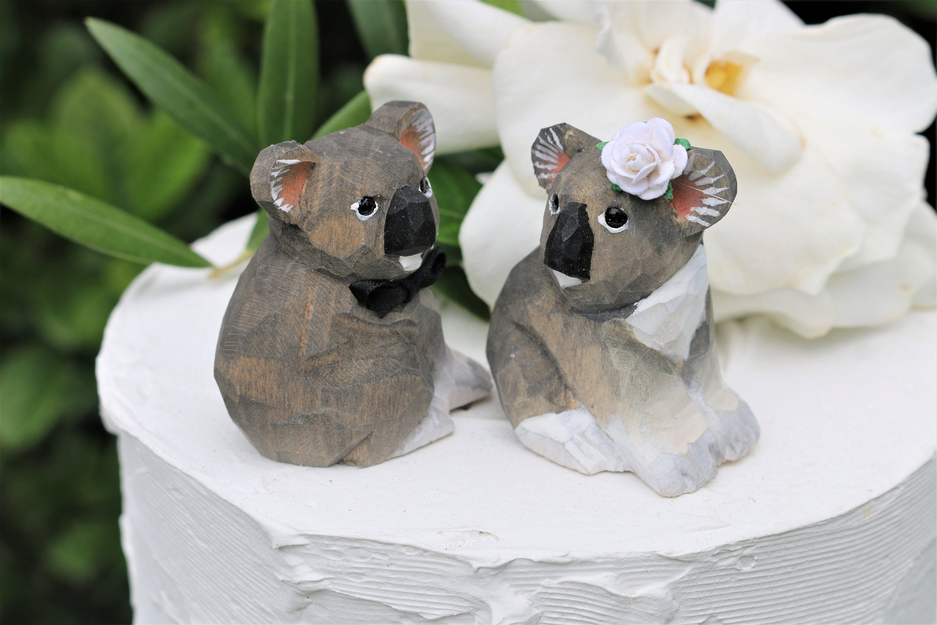 Koala Bear Wedding Cake Topper for Australian Wedding: Handcarved ...