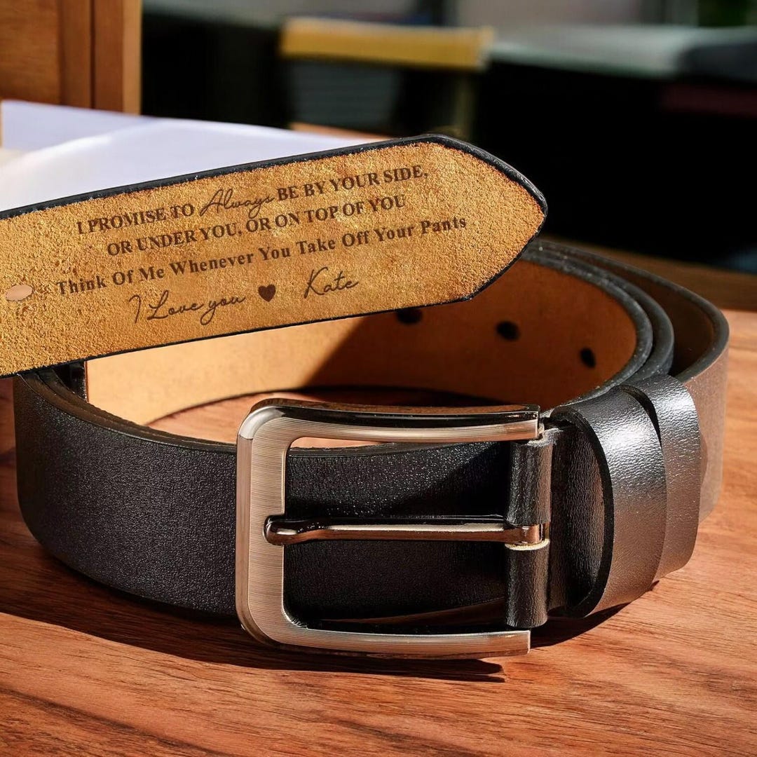 Personalised Belt for Him - Husband Funny Belt - Christmas Gift for Him ...