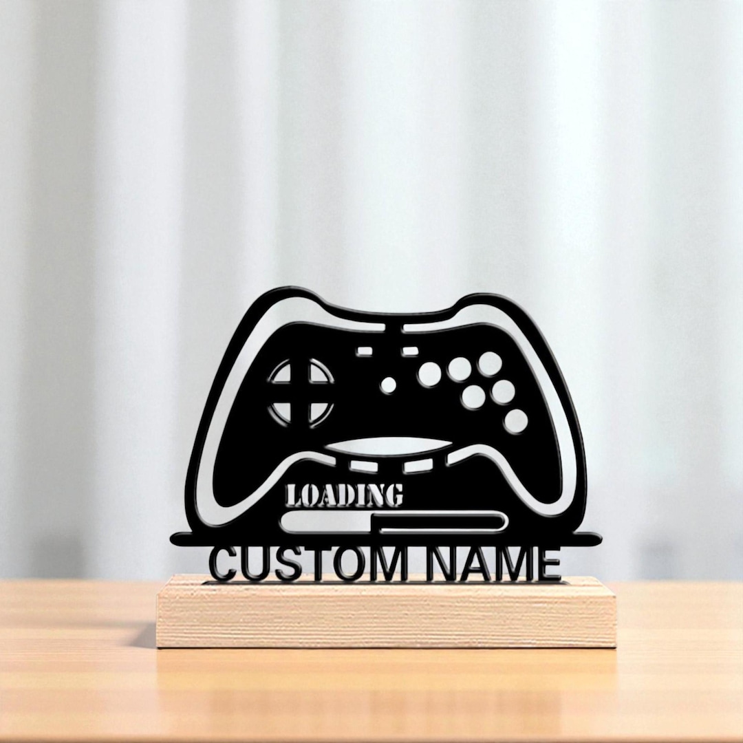 Personalized Gamer Name Plaque, Custom Console Controller Wall Sign ...