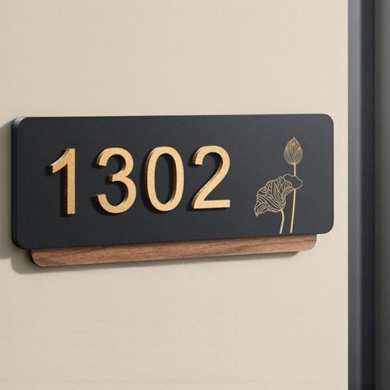 Custom Acrylic Number Plaque, Personalized Gift Door Sign, Modern Wall ...