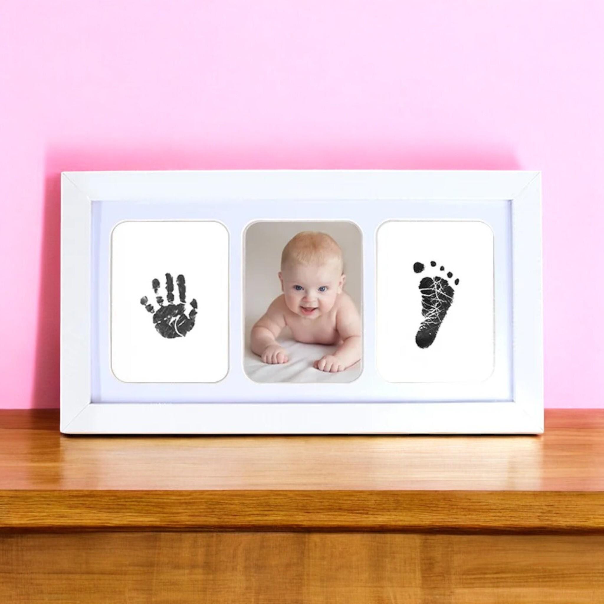 Baby Handprint Footprint Keepsake Frame, DIY Clay Kit for Newborn ...