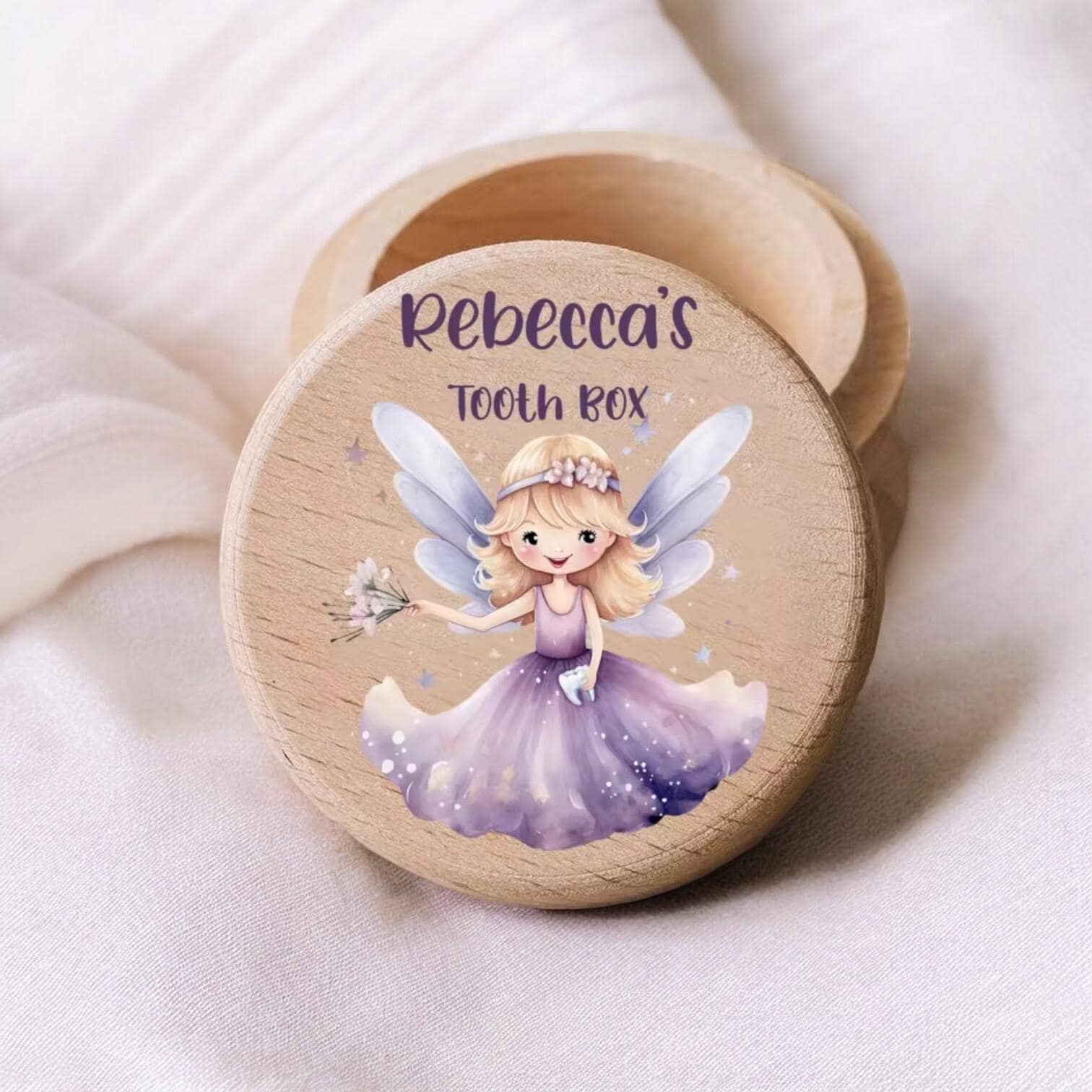 Tooth Fairy Box - Personalised Wooden Tooth Fairy Coin Box - Girl ...