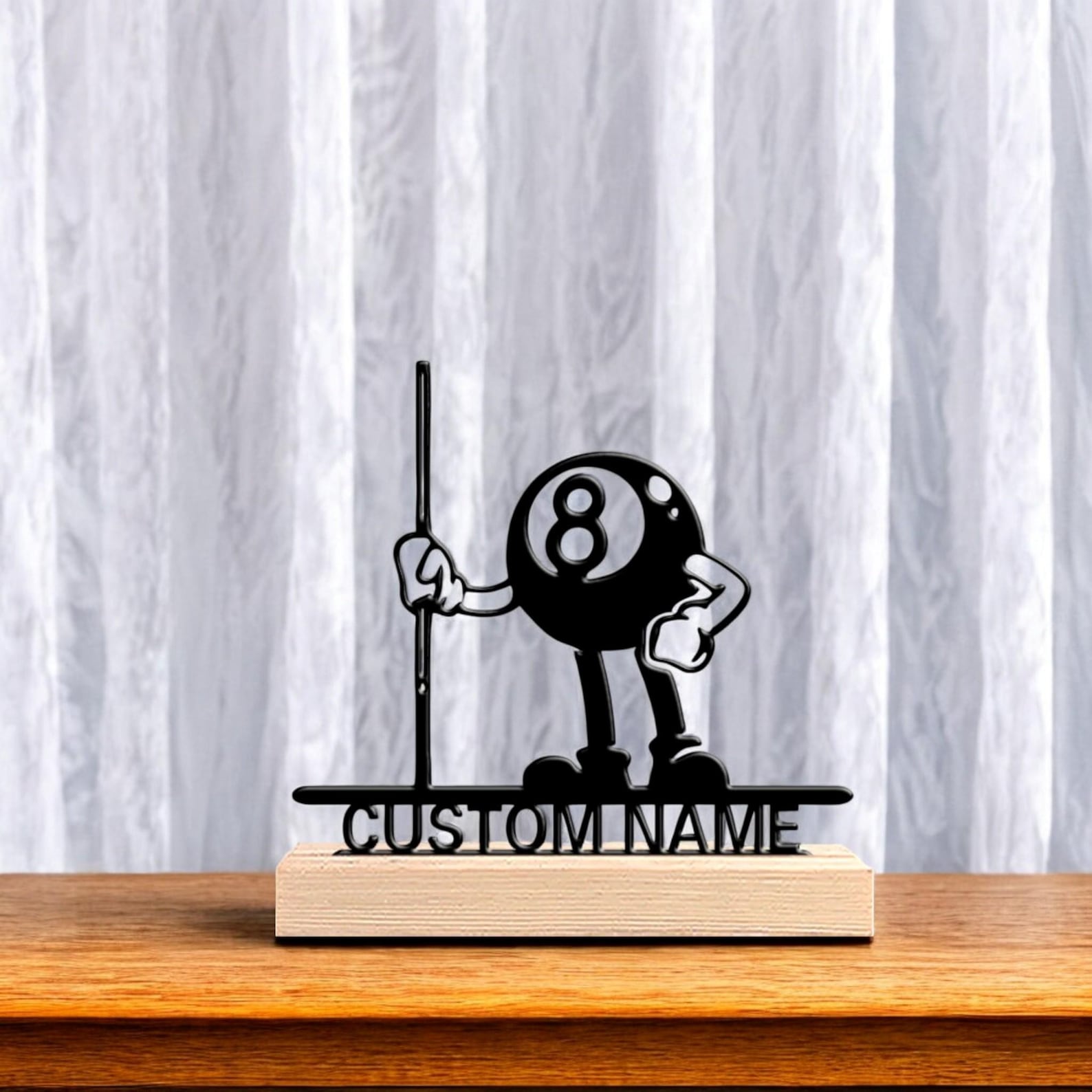 Custom Billiards Name Plaque, Personalized Pool Player Metal Sign, Game ...