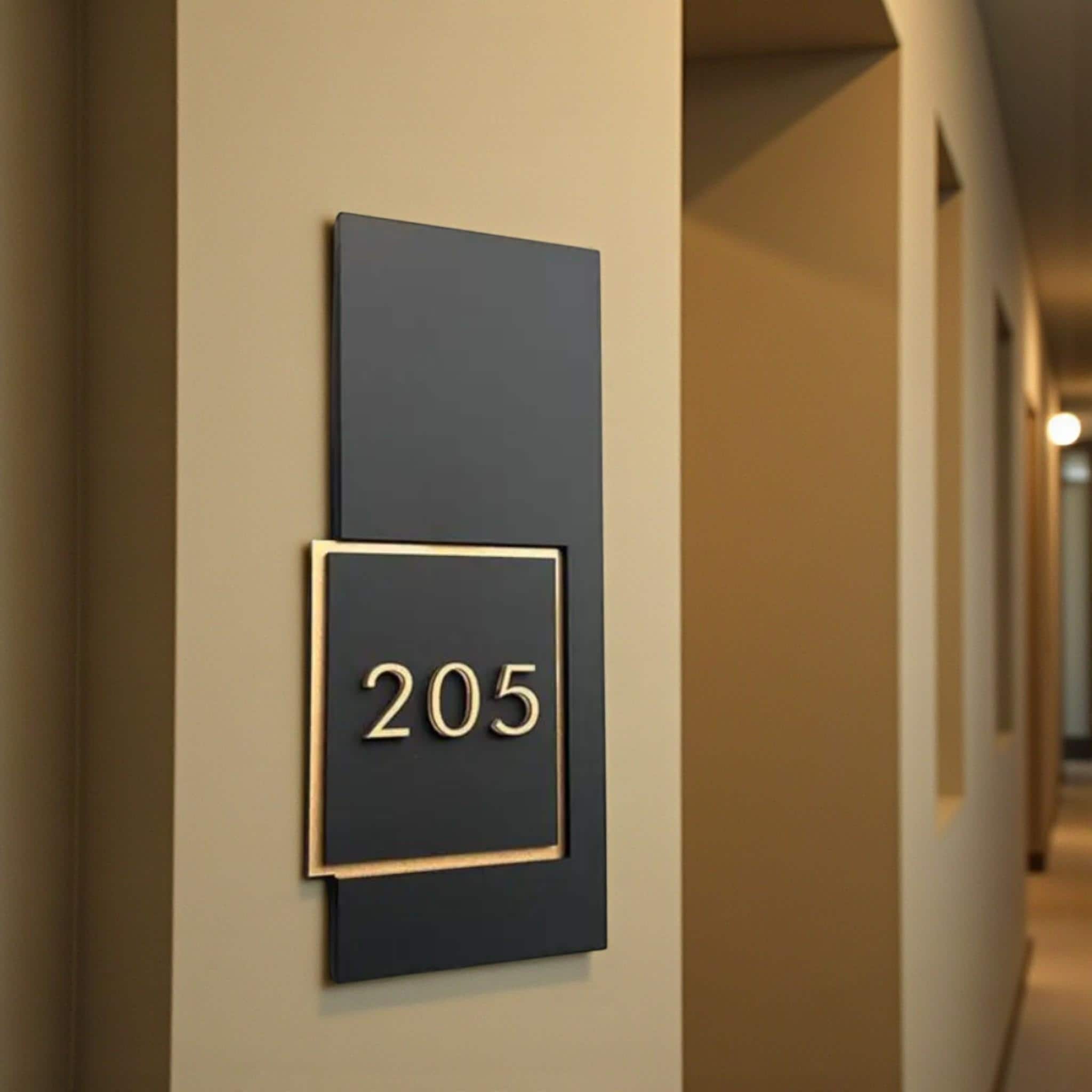 Modern Acrylic Room Number Sign, Custom Door Plaque for Home or Office ...