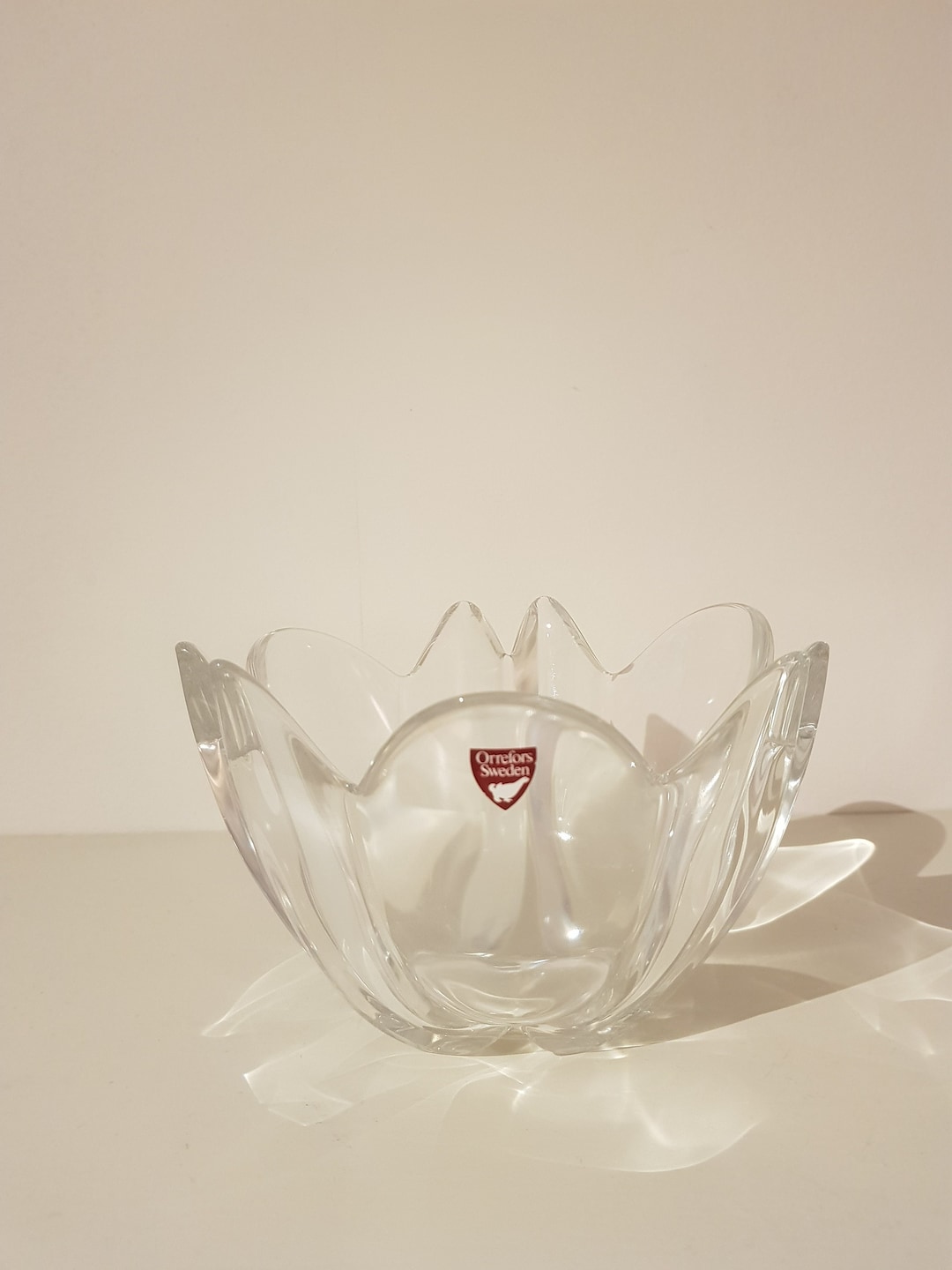 Orrefors Dala Crystalbowl Lars Hellsten Design Cut Glass Glassworks ...