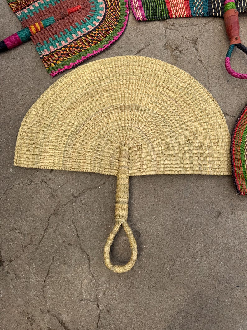Straw Fans - Etsy
