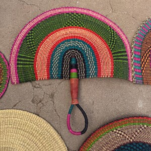Straw Fans - Etsy