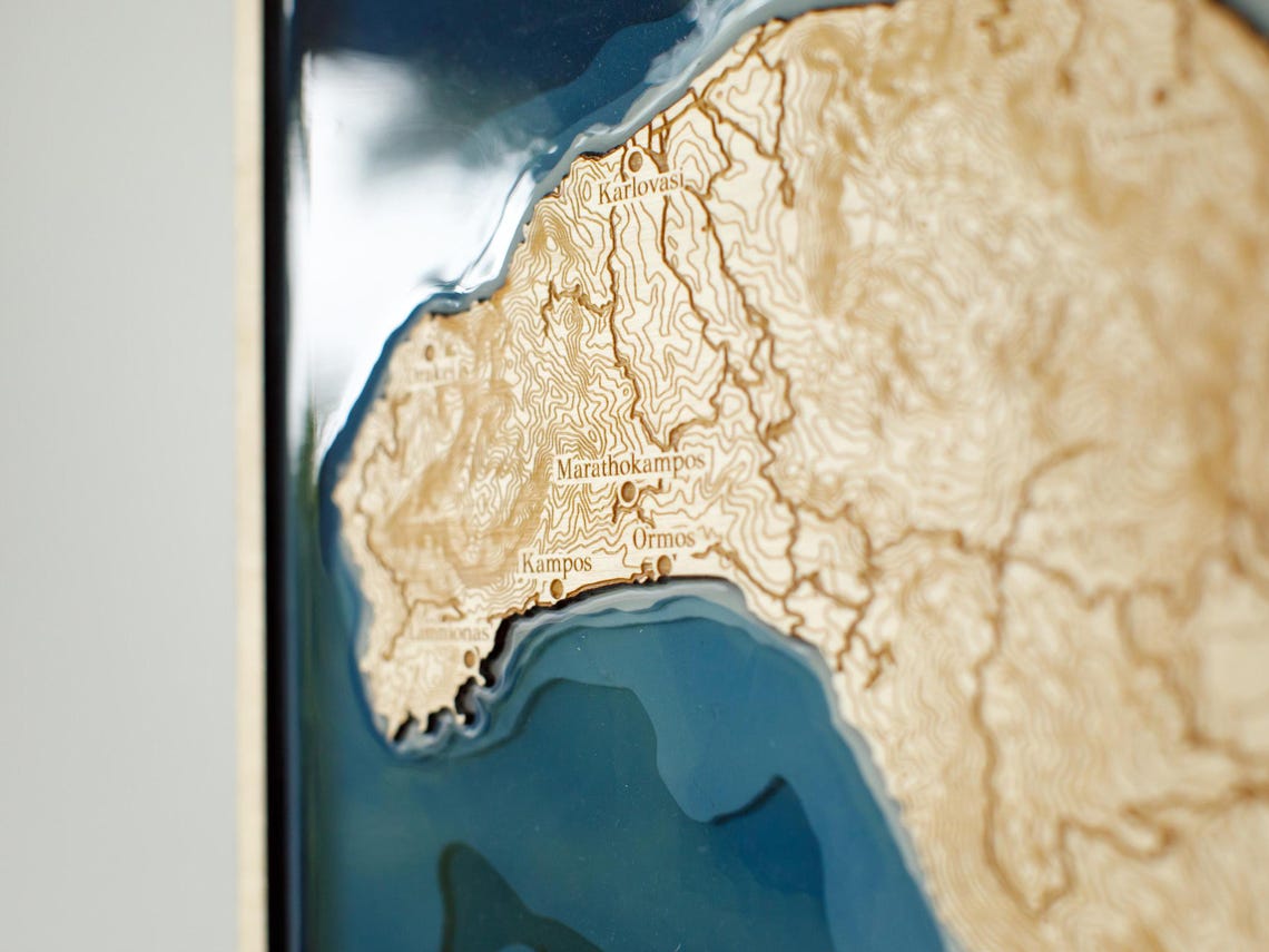 Custom Laser Cut Wood & Epoxy Map, Personalized Anniversary Gift - Etsy