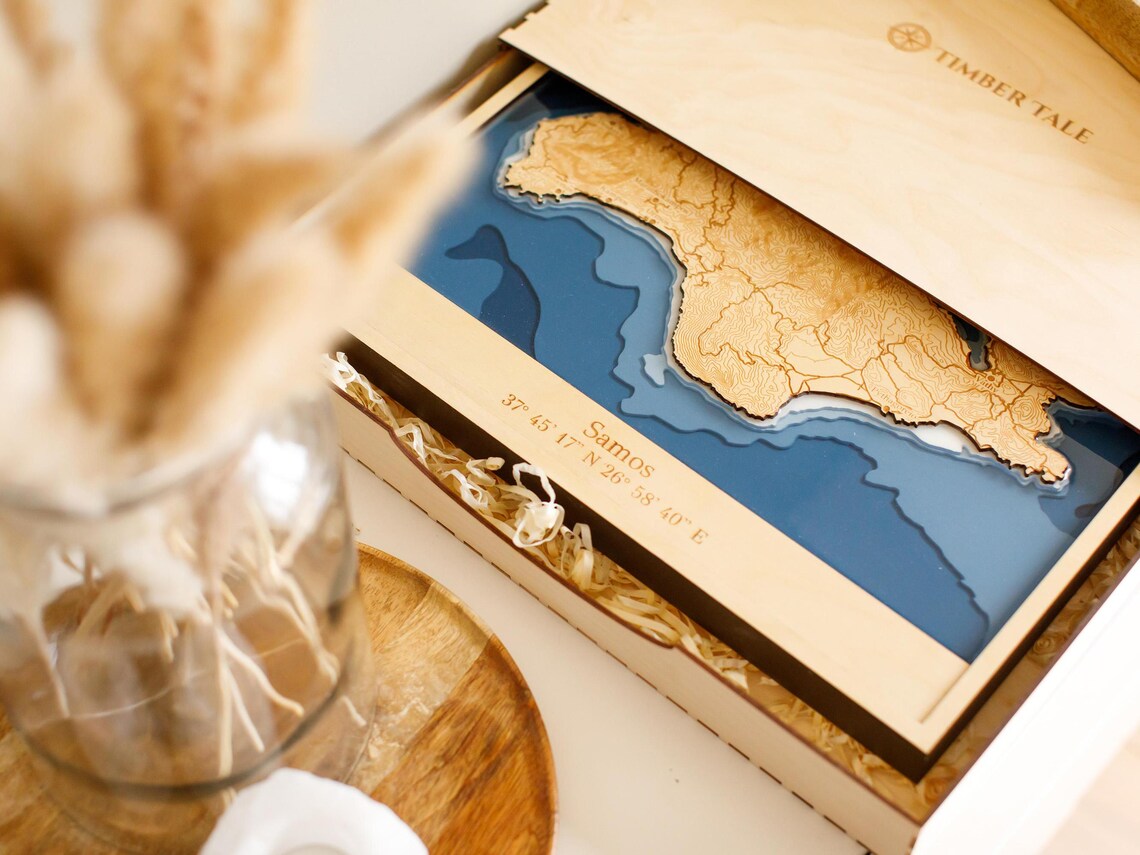 Custom Laser Cut Wood & Epoxy Map, Personalized Anniversary Gift - Etsy