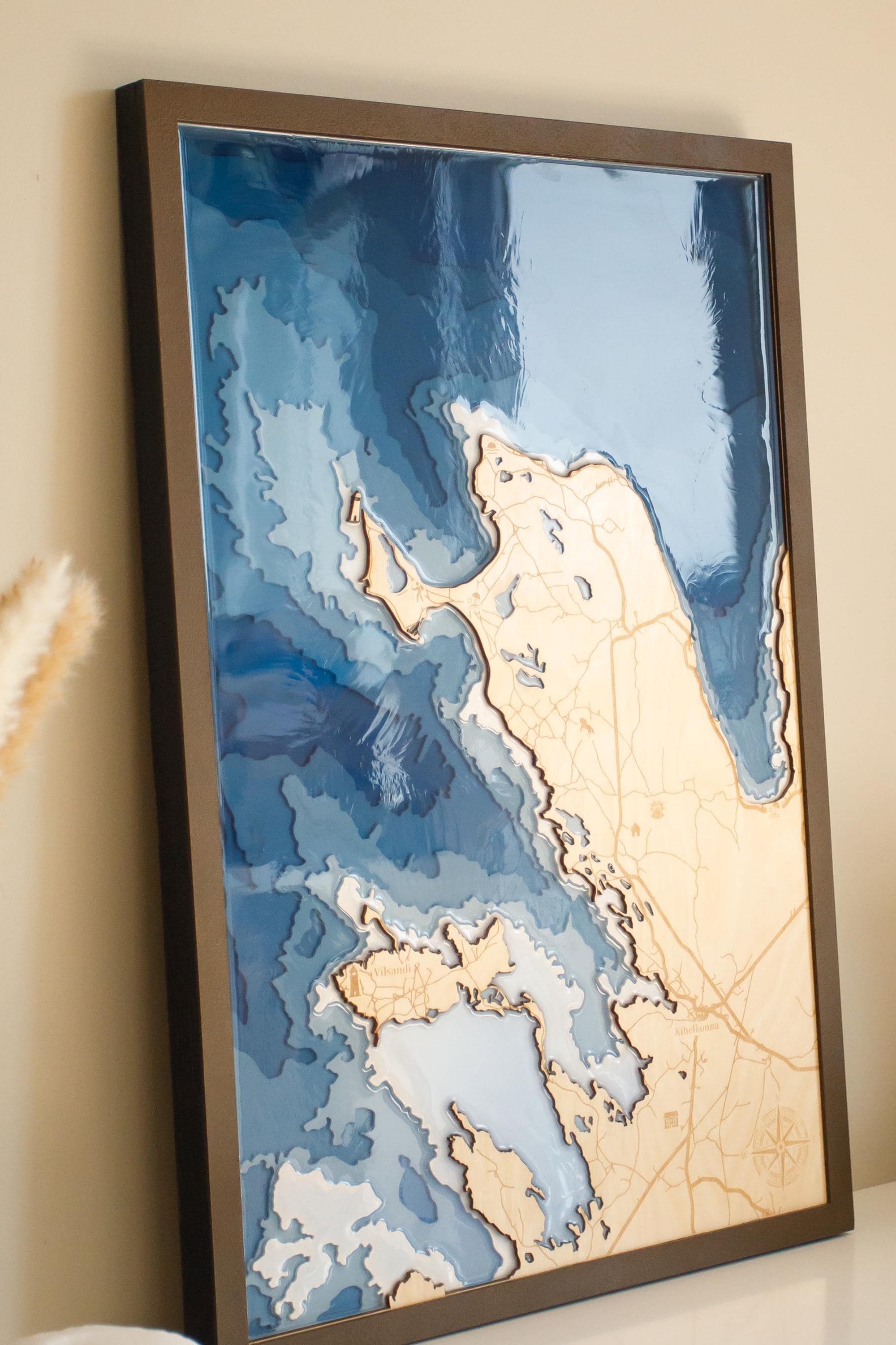 Custom Laser Cut Wood & Epoxy Map, Personalized Anniversary Gift - Etsy