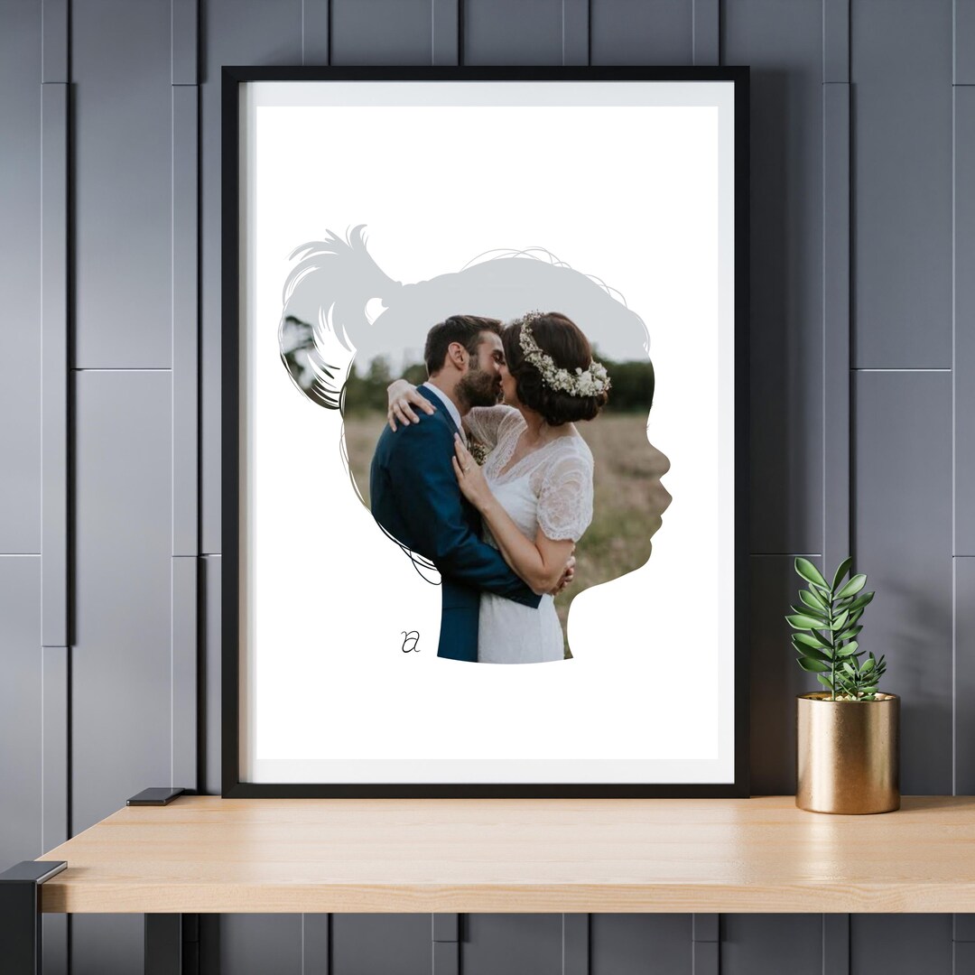 Custom Side Profile Silhouette Poster DIGITAL DOWNLOAD | SINGLE ...