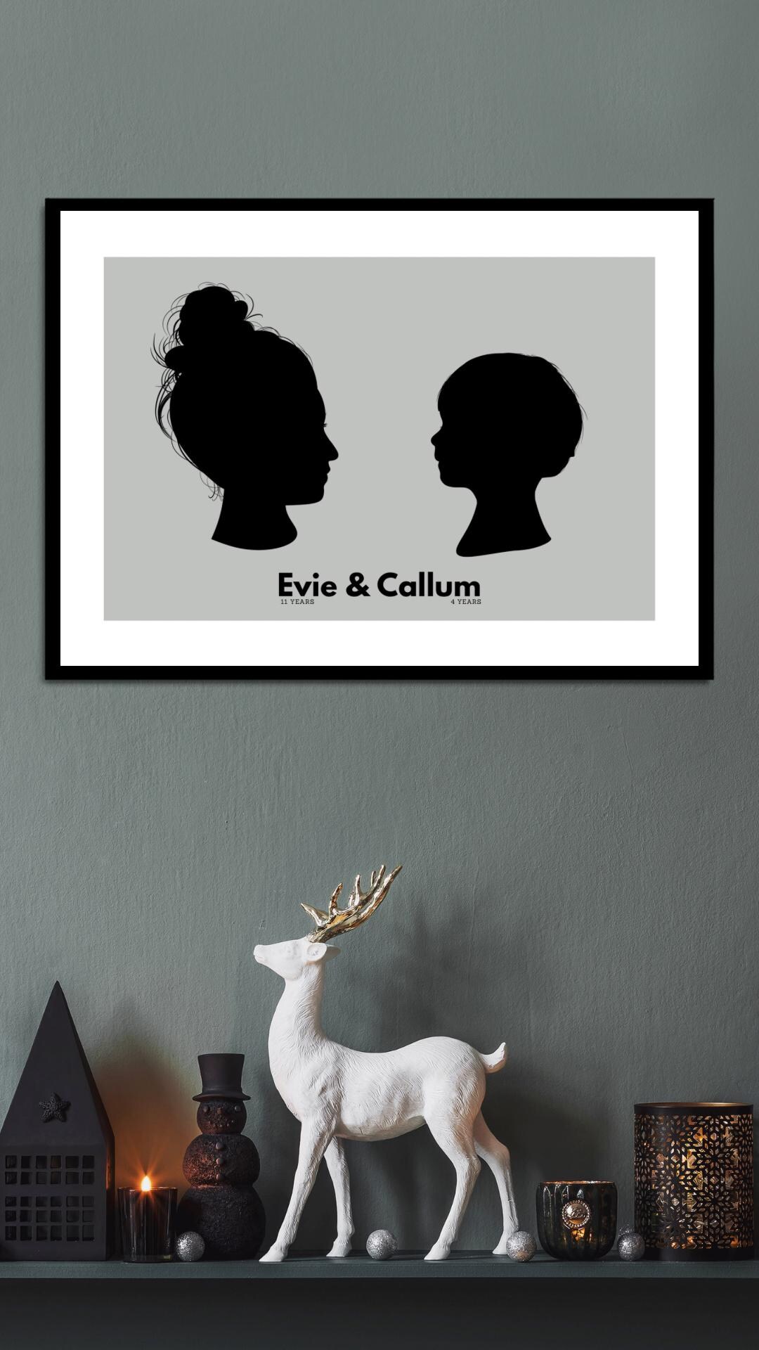Custom Side Profile Silhouette Poster DIGITAL DOWNLOAD | TWO ...