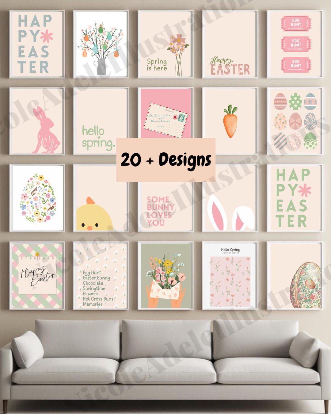 Easter Art Bundle Download | Hello Spring Print | Print Your Own Art ...