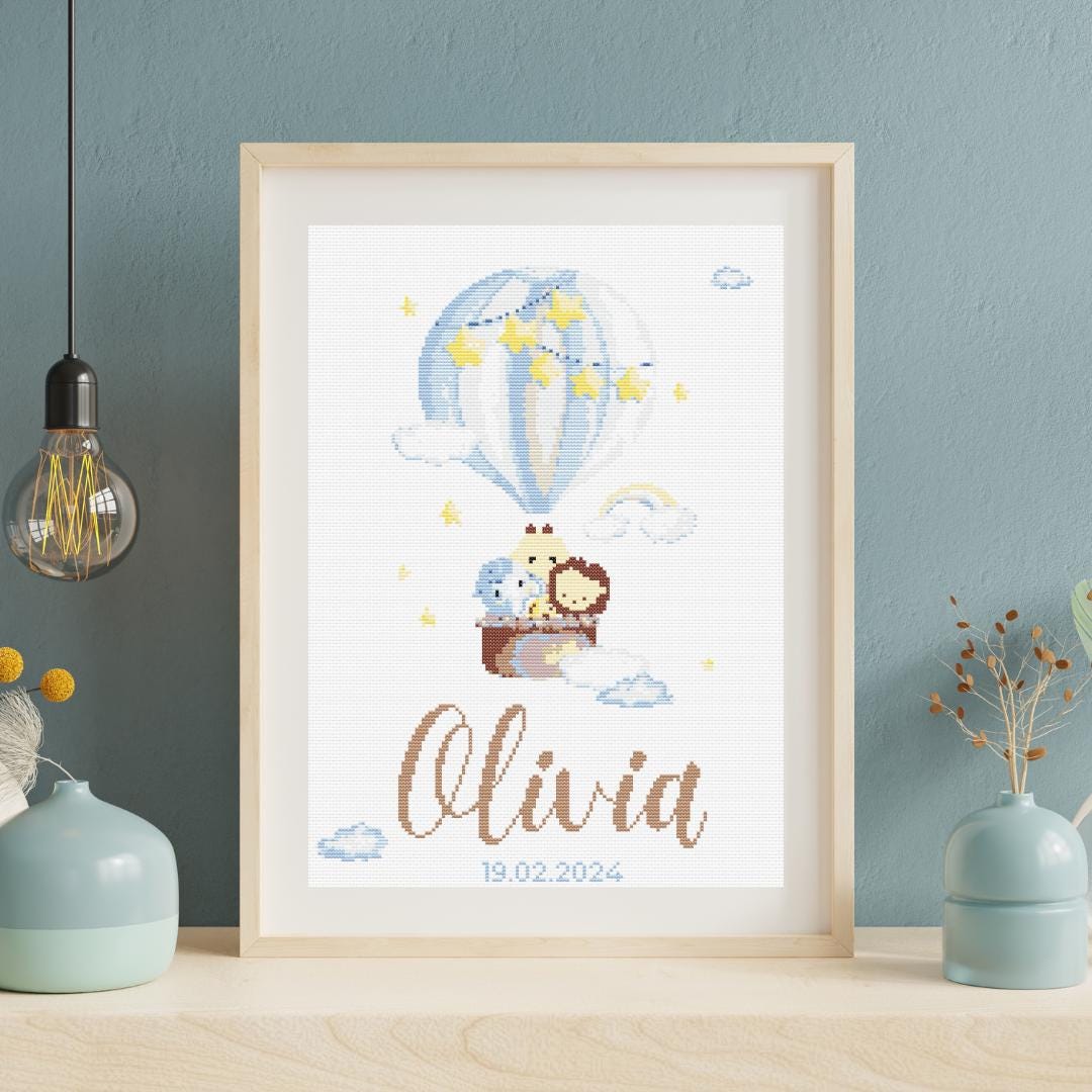 Custom Baby Name Cross Stitch Pattern, Digital Cross Stitch, Cross ...