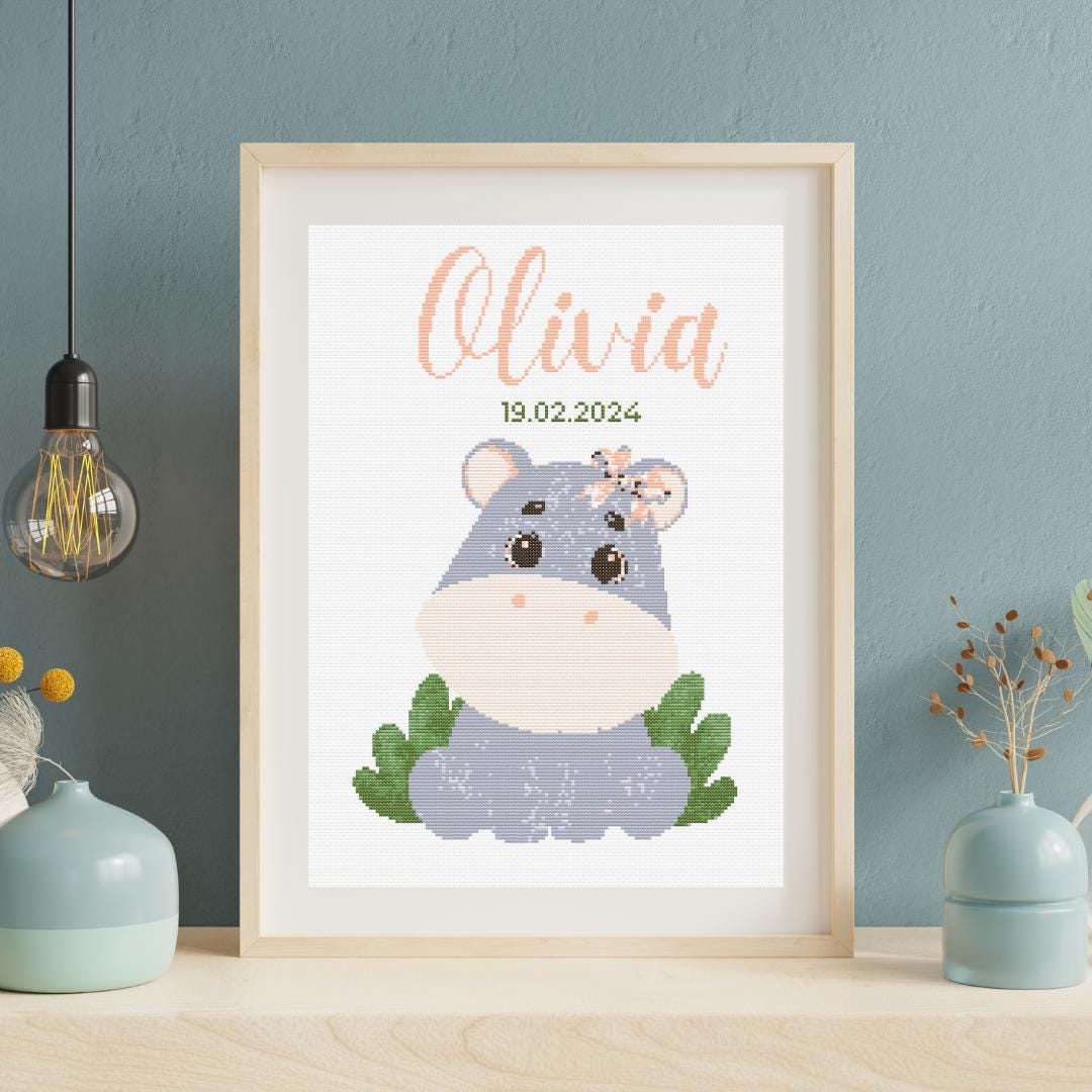 Custom Baby Name Cross Stitch Pattern, Digital Cross Stitch, Cross ...