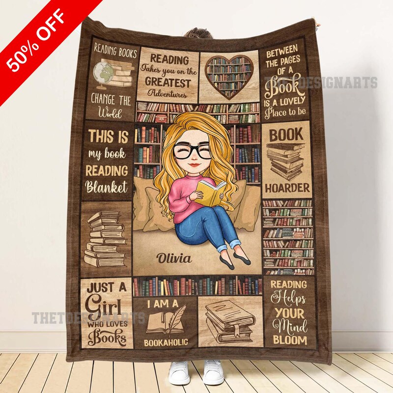 Girls to Read Blanket - Etsy